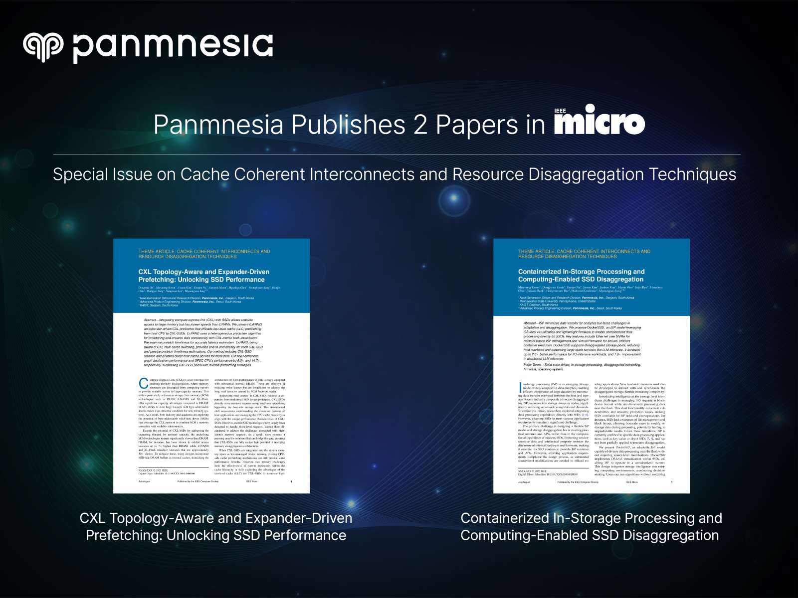 Panmnesia Published Two Papers in IEEE Micro
